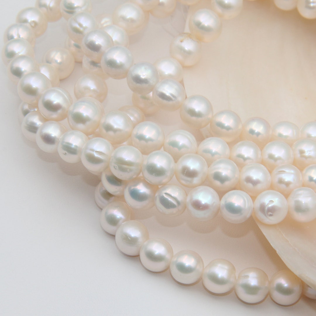 9~10mm A Round Potato Pearl Beads,pearl Strand Beads,freshwater Pearl ...