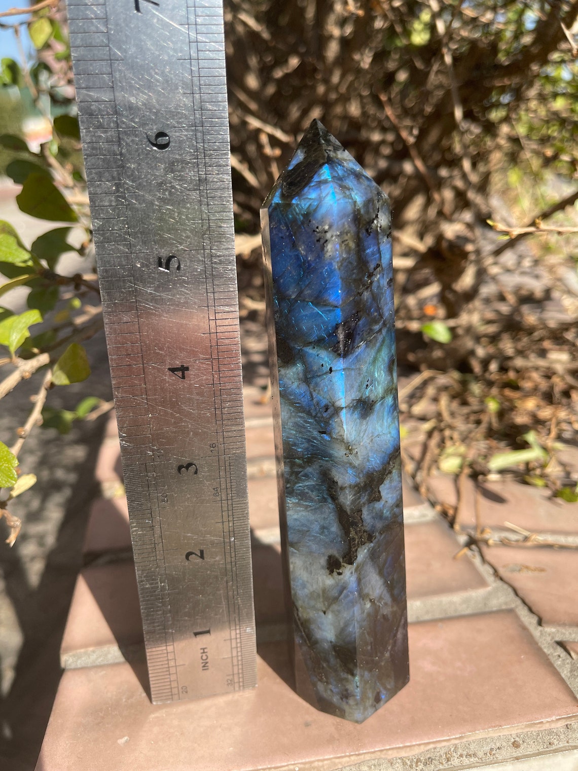 AAAA 6 Inches Rainbow/Blue Large Labradorite TowerBig Crystal | Etsy