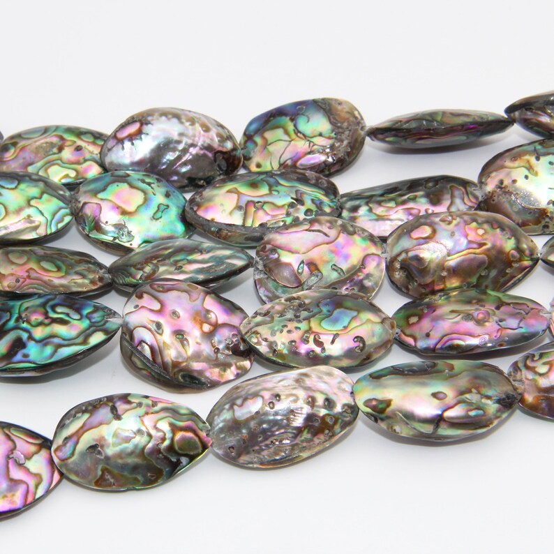 15 Inch Full Strand Abalone Shell Beadsnatural Abalone Shell | Etsy