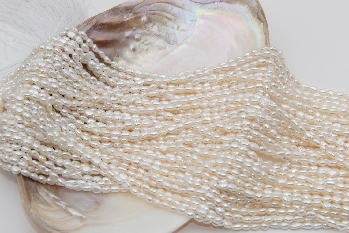 4~5mm Small Nugget Pearl Beads,white Pearl,freshwater Pearl Beads,loose ...