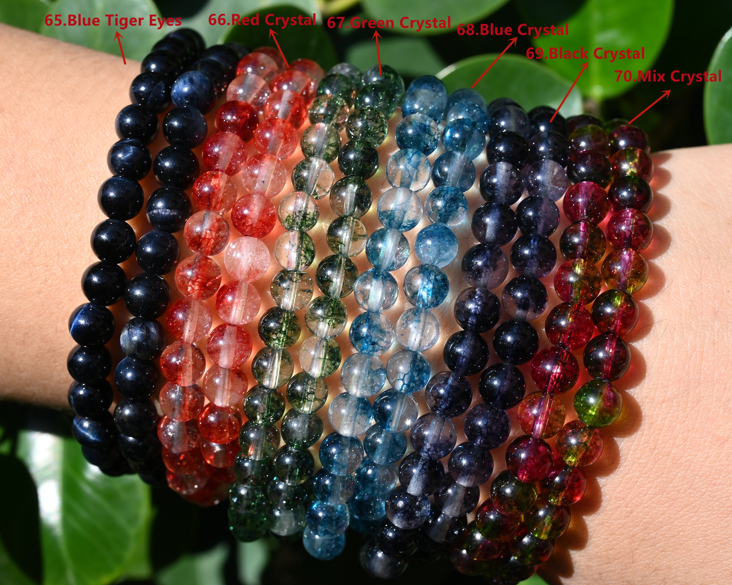 70 Kinds of 6MM Round Gemstone Braceletstretchy Beads - Etsy