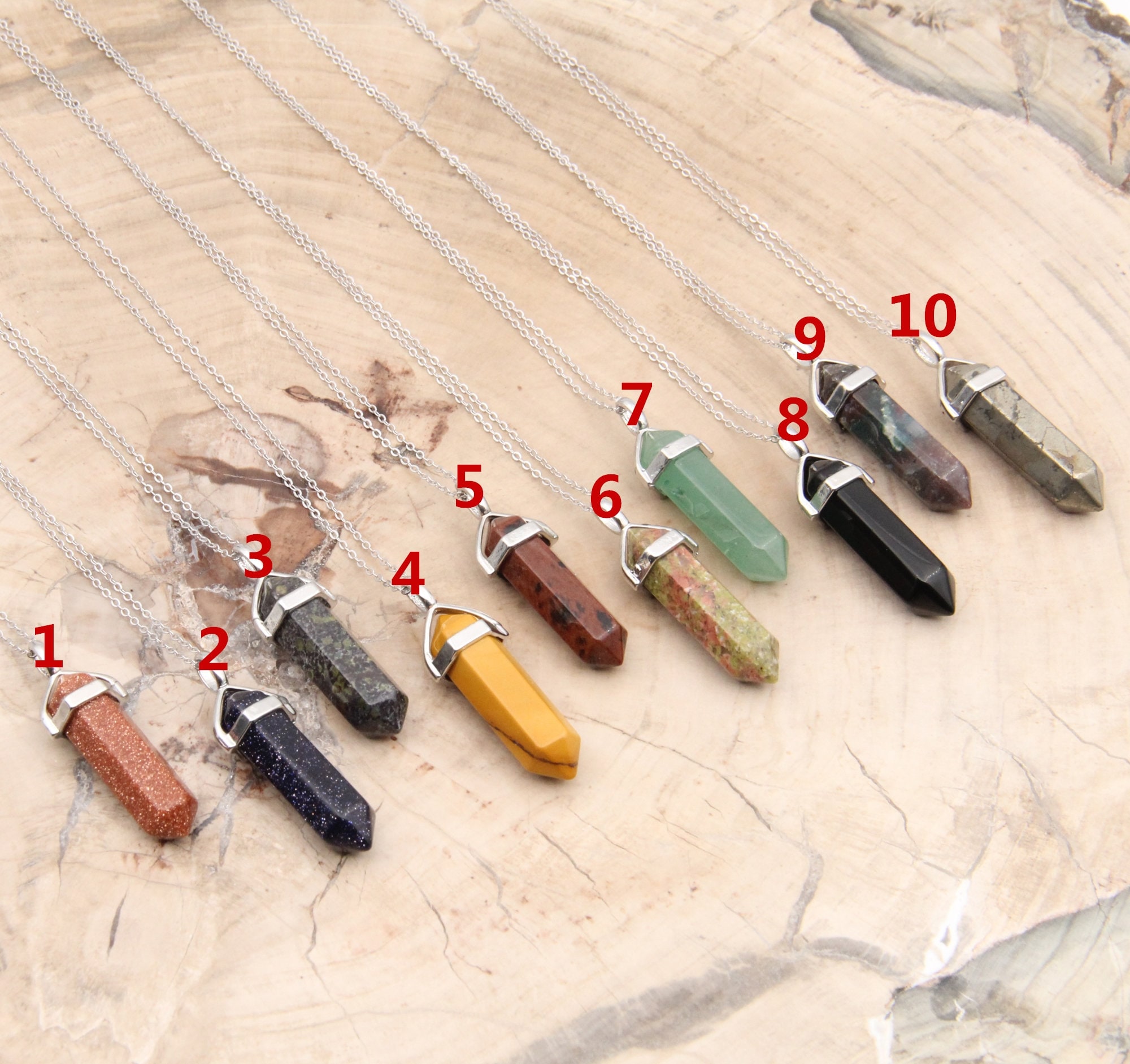 10 Kinds of Necklacegoldstone/mookaite/green | Etsy