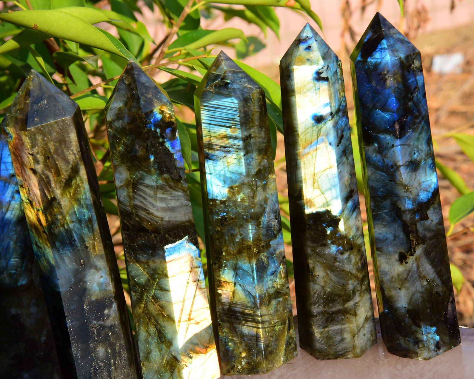 AAAA 6 Inches Rainbow/Blue Large Labradorite TowerBig Crystal | Etsy