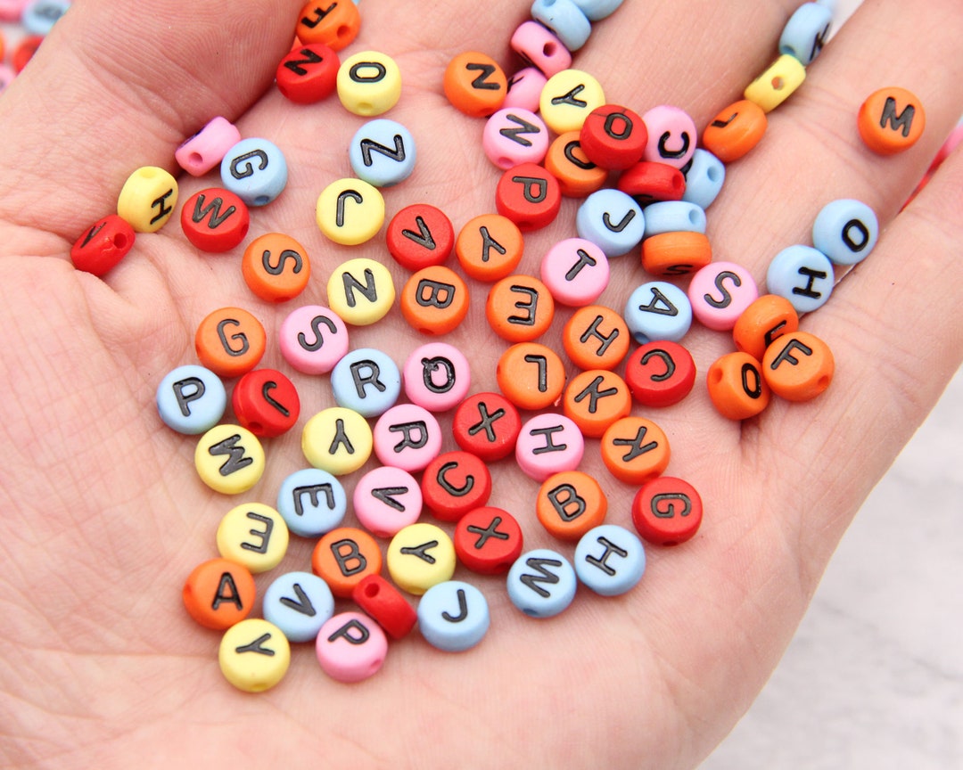7X7MM Alphabet Beads,26 Letters Plastic Bead,name Beads,for Jewelry ...