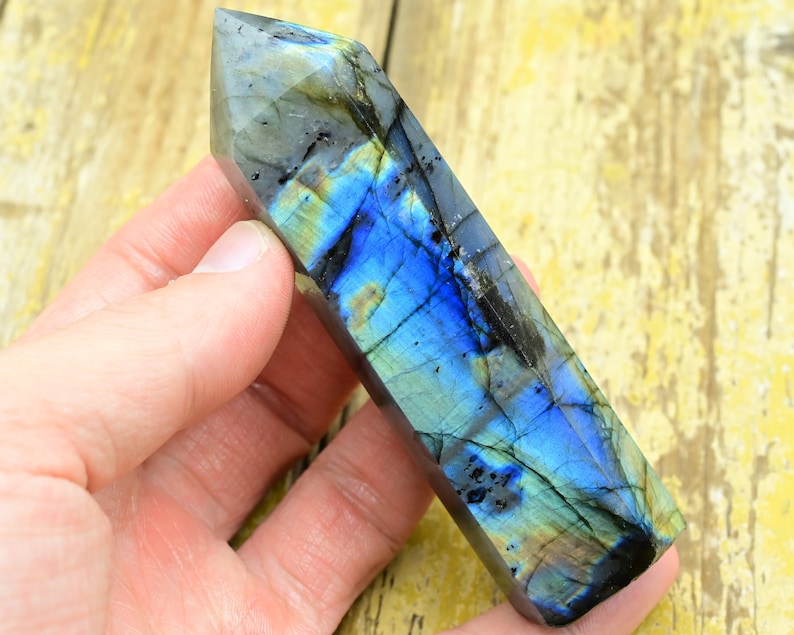 AAAA Natural High Flash Labradorite Towerhealing Crystal - Etsy