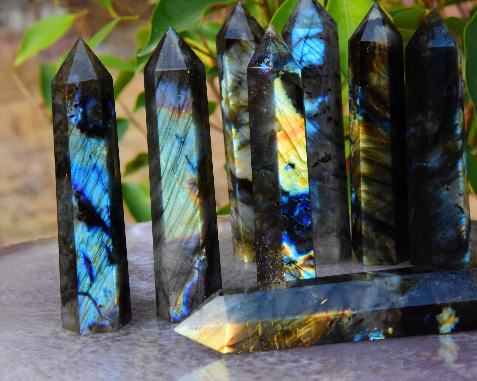 AAAA Rainbow/blue Crystal Labradorite Towerobelisk Crystal - Etsy