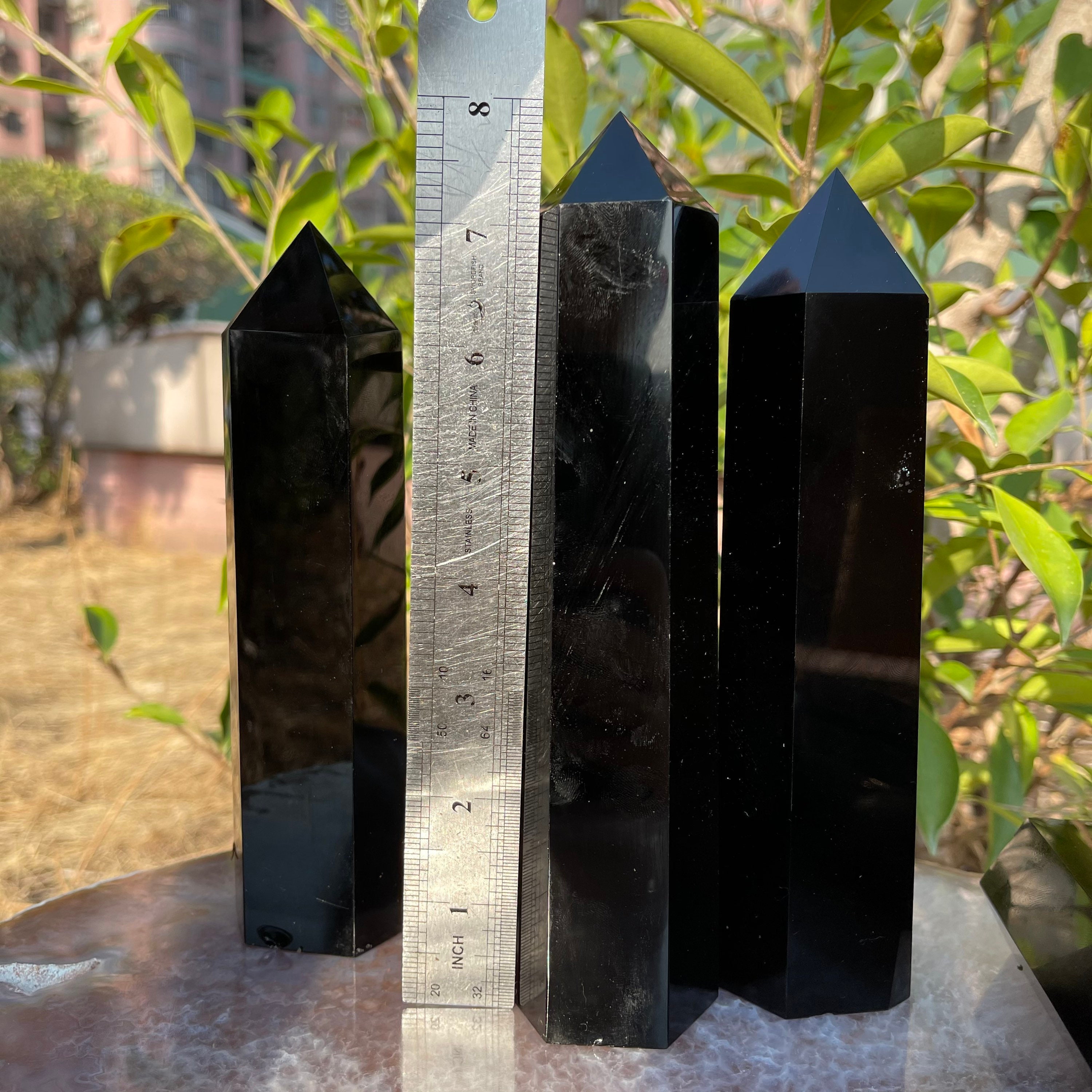 69 Large Black Obsidian TowerHealing Crystal TowerBig | Etsy