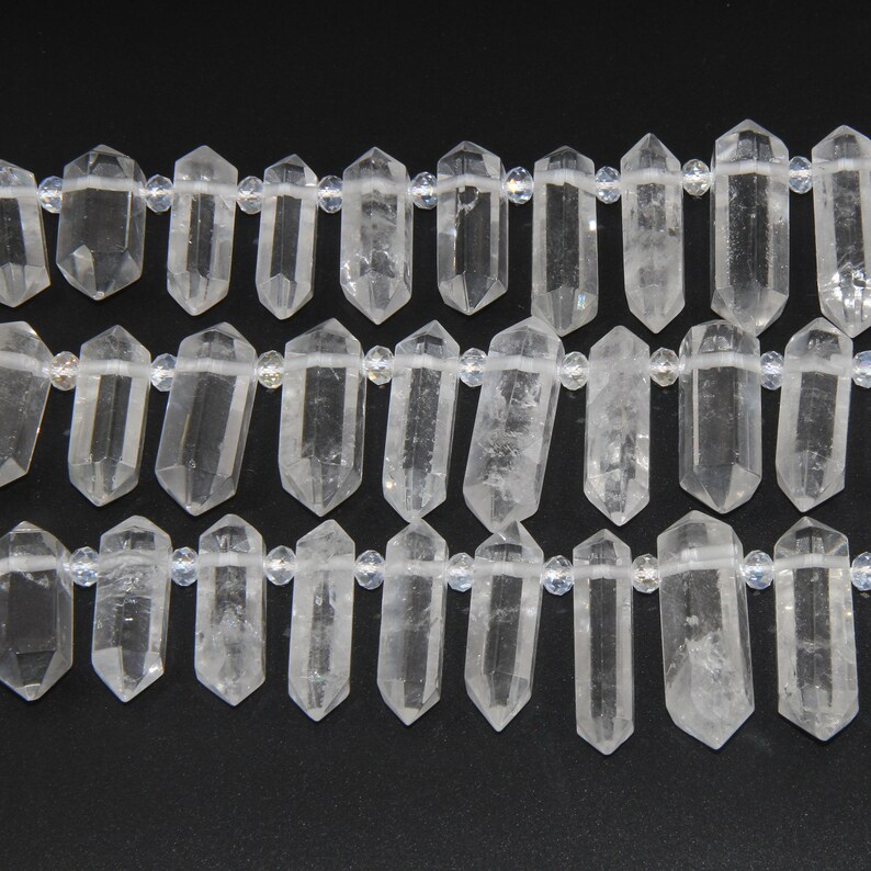 Natural Clear Crystals Tower BeadsLarge Obelisk Crystals | Etsy