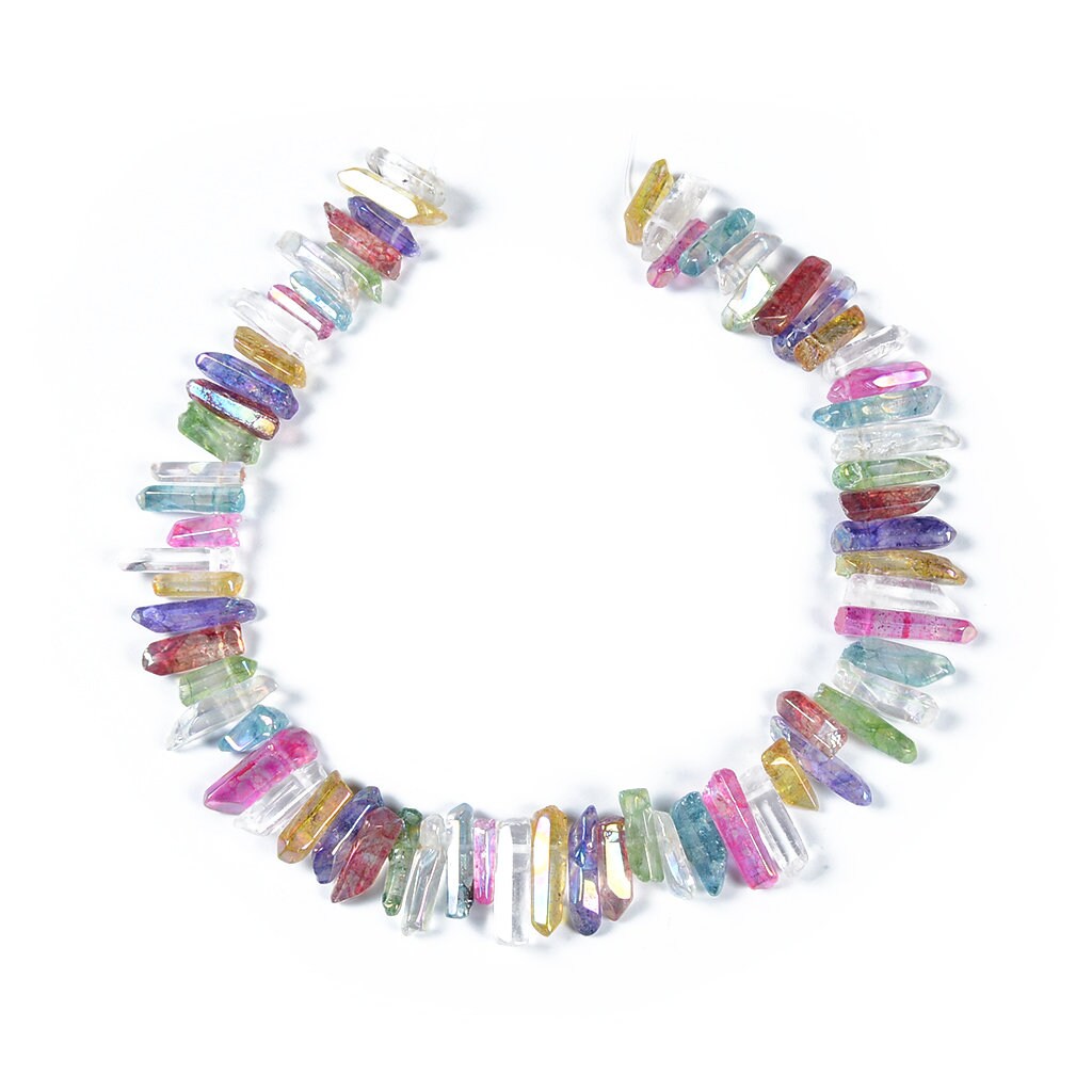 15.9 Inch Polish Crystals Beadsquartz Point Crystals - Etsy