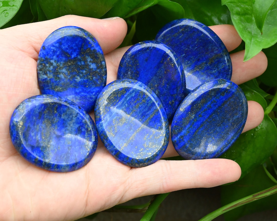 Natural Lapis Lazuli Worry Stone,healing Worry Stone,chakra Worry Stone ...