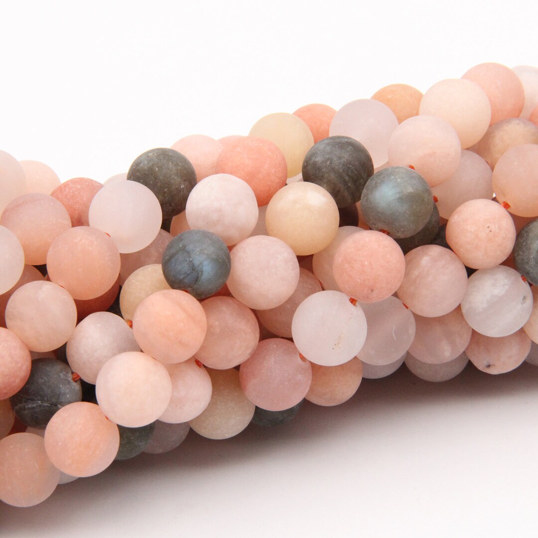 Matte Moonstone Round Beads,raw 6mm 8mm 10mm Round Beads,loose Beads ...