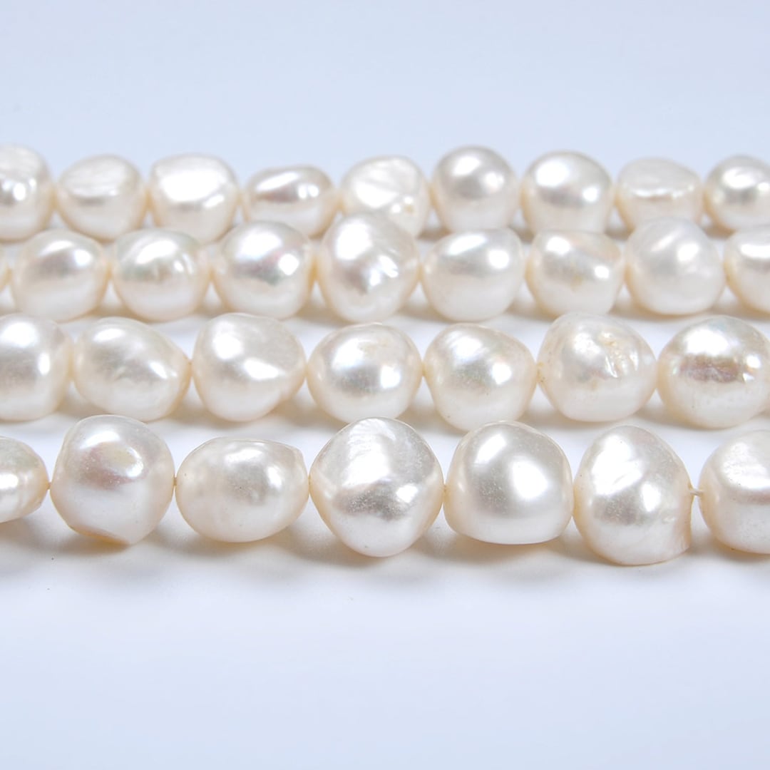 AA 9~10mm Irregular Bright White Clear Freshwater Pearl,genuine ...