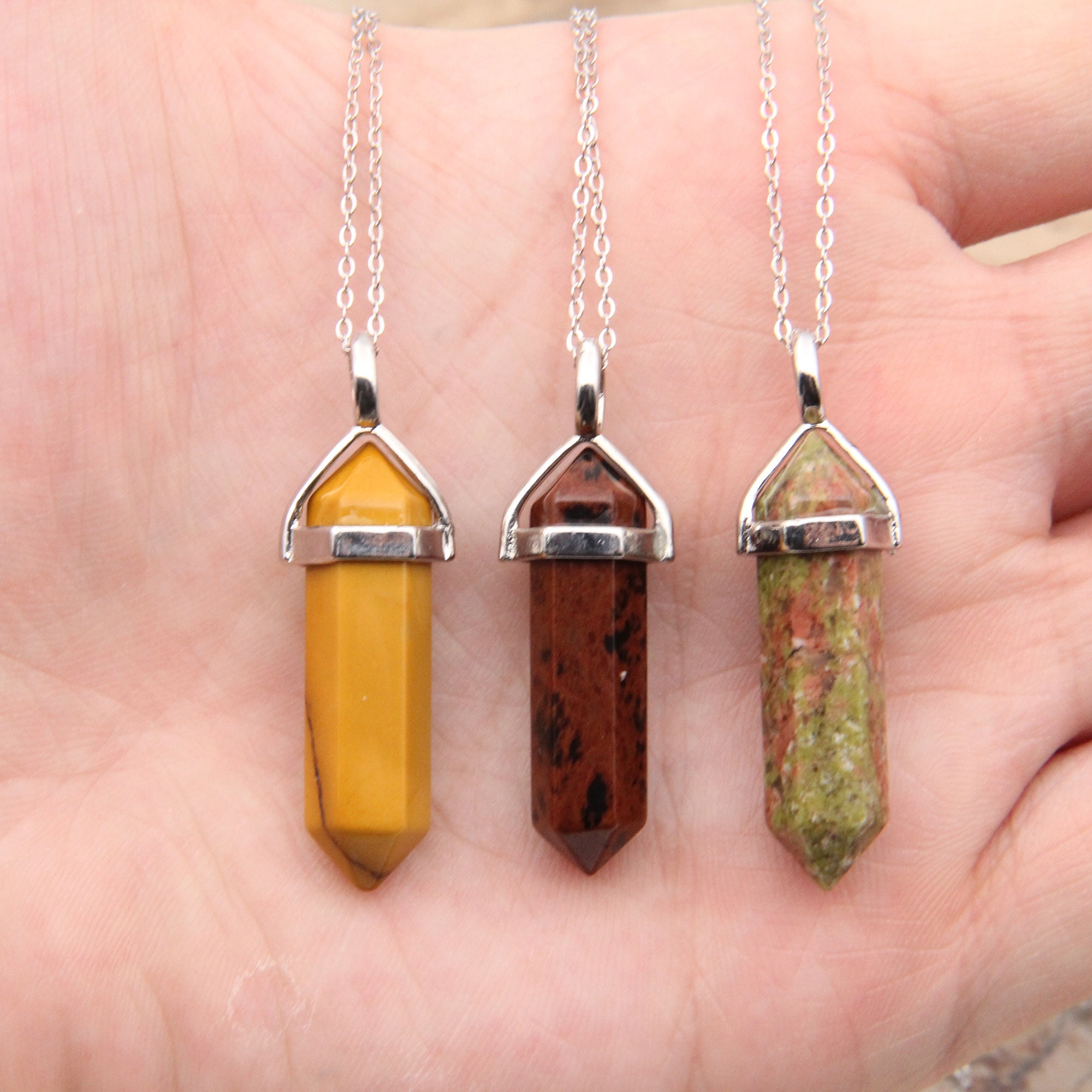 10 Kinds of Necklacegoldstone/mookaite/green | Etsy