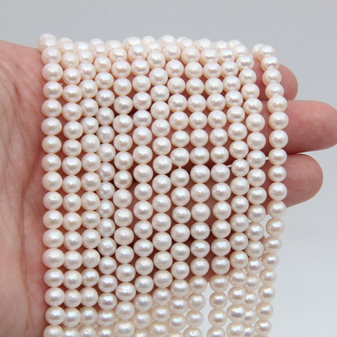 6~7mm AAA Round Pearl Beads,white Small Pearl,seed Necklace Pearl ...