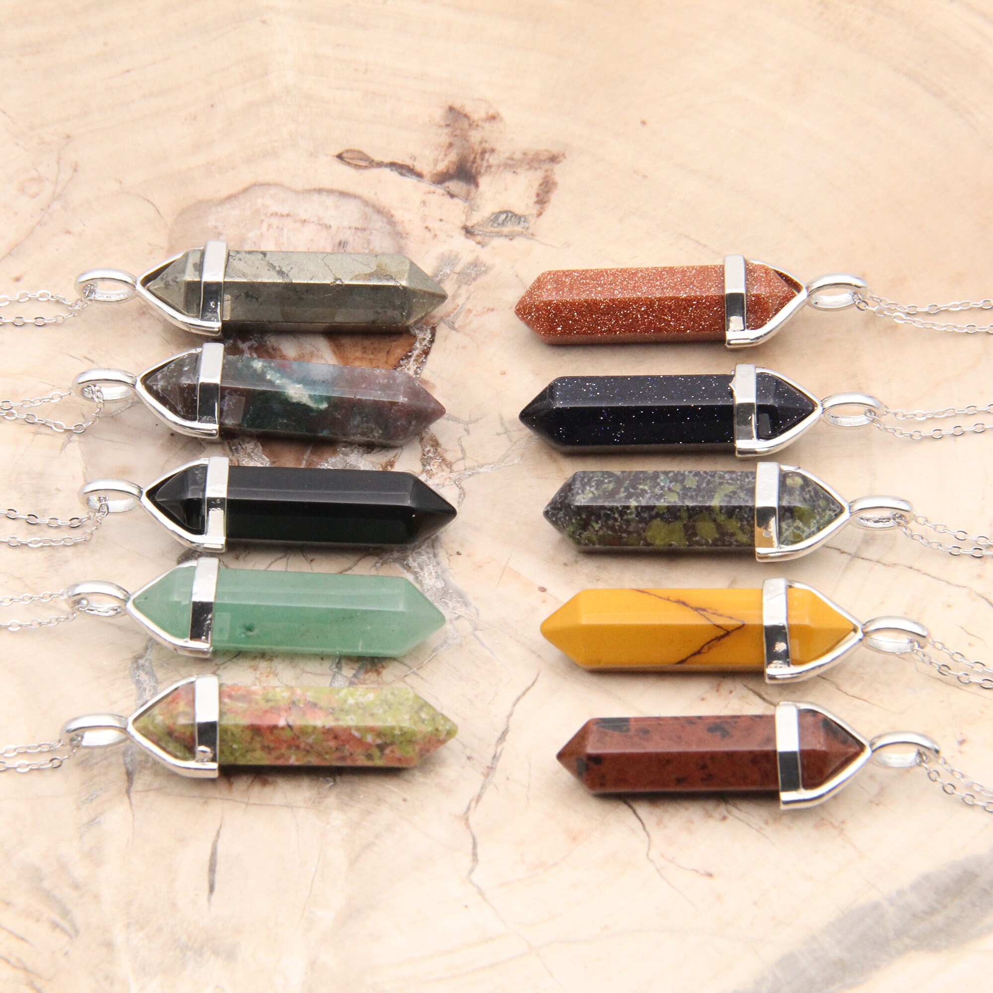 10 Kinds of Necklacegoldstone/mookaite/green - Etsy