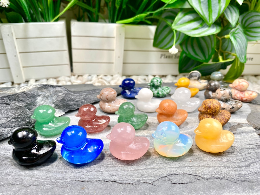31 Kinds of Real Crystal Duck Carving Decor,mini Crystal Duck,carved ...