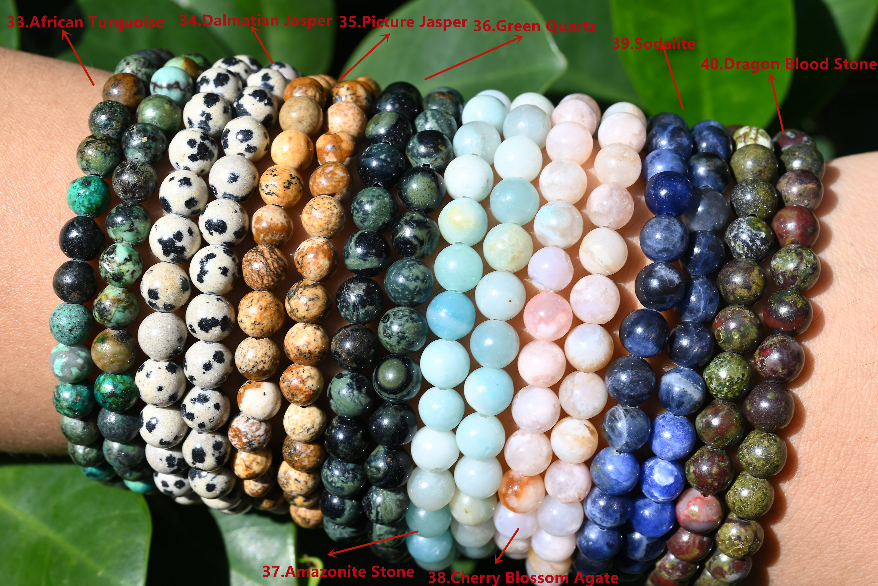 70 Kinds of 6MM Round Gemstone Braceletstretchy Beads - Etsy
