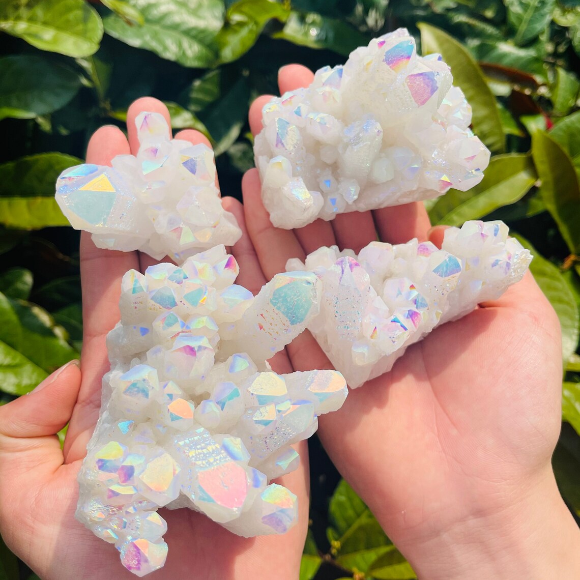 Angel Aura Crystal Clusterhigh Quality Angel Aura Quartz | Etsy