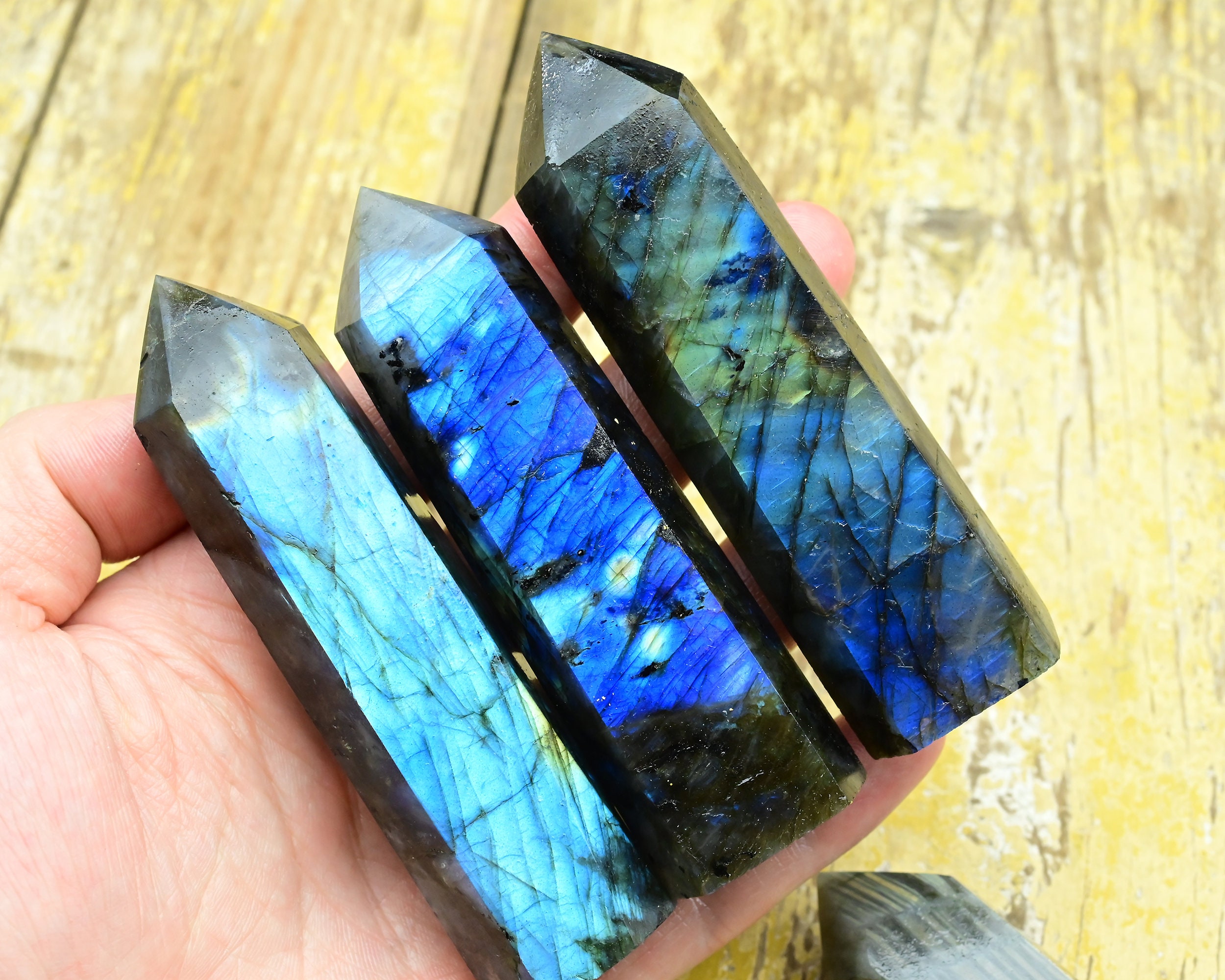 AAAA Natural High Flash Labradorite Towerhealing Crystal - Etsy
