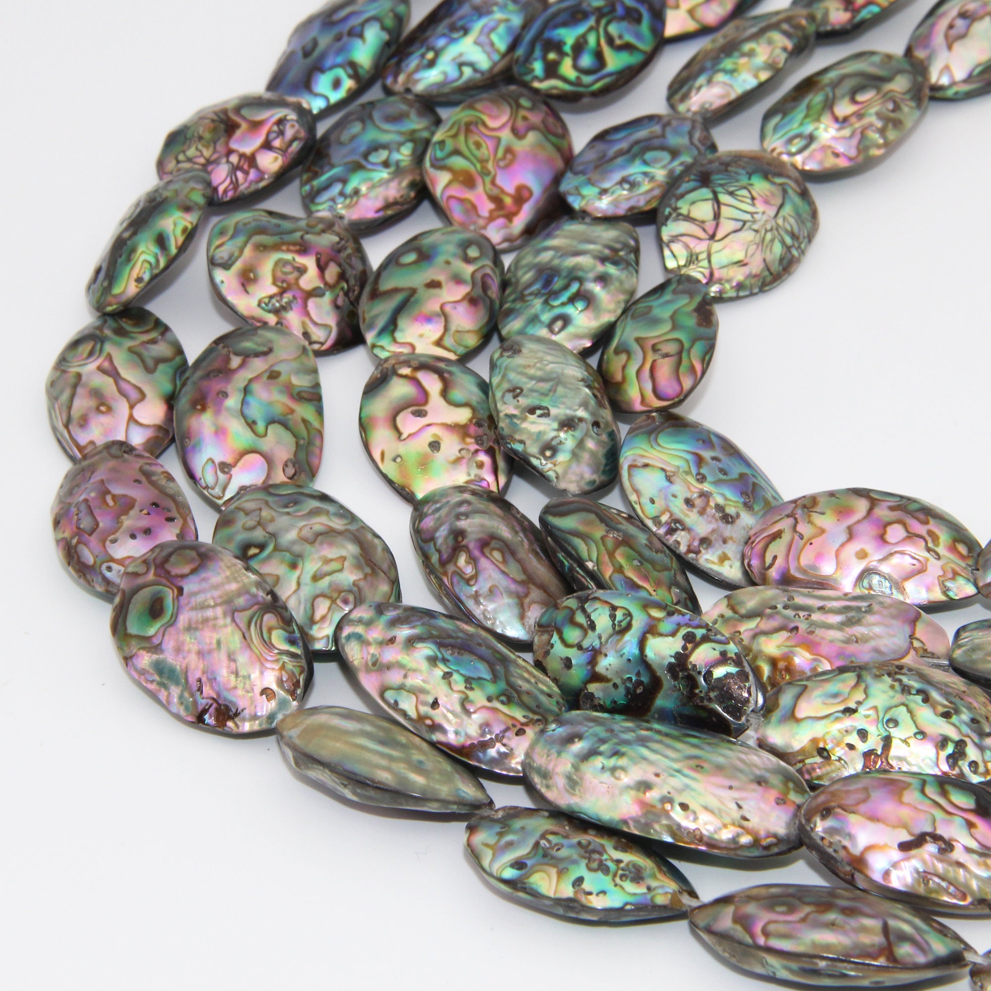 15 Inch Full Strand Abalone Shell Beadsnatural Abalone Shell | Etsy