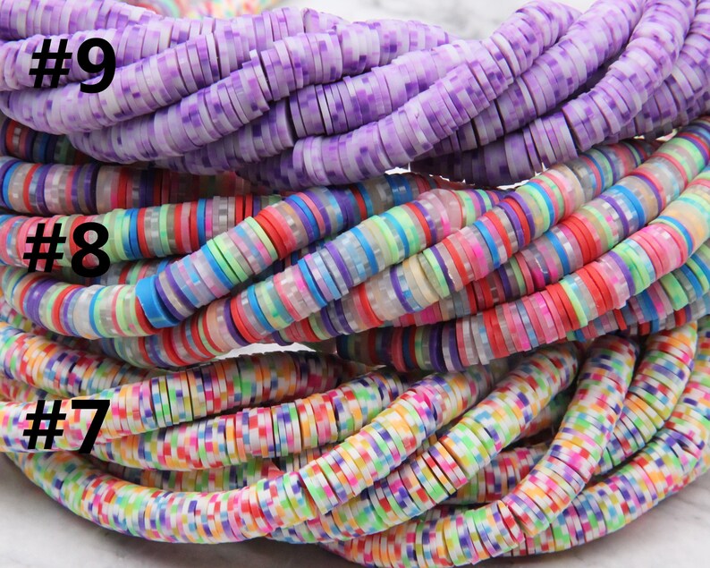 8MM 24 Colors Vinyl Heishi Disc Beads8x1mm Vinyl | Etsy