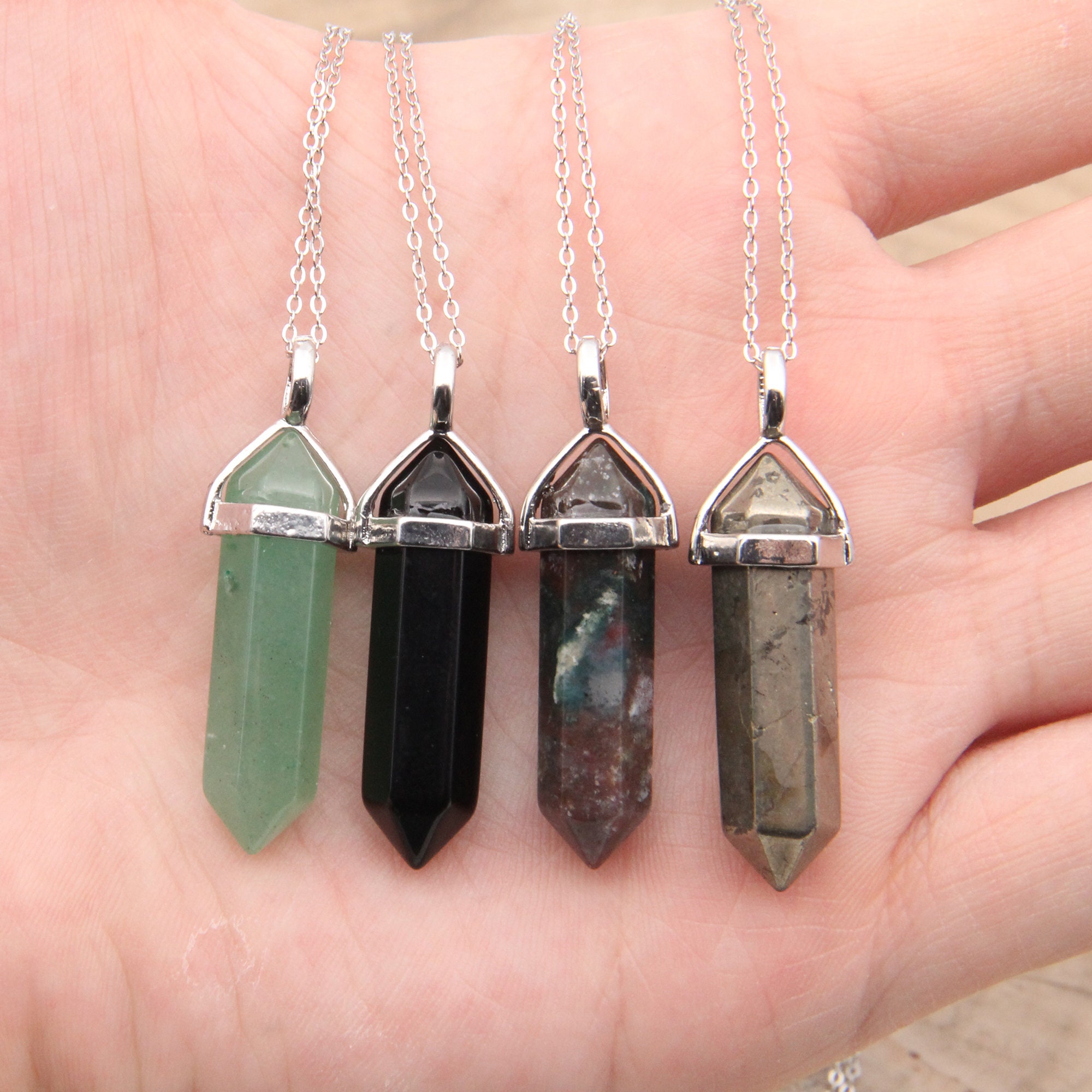 10 Kinds of Necklacegoldstone/mookaite/green | Etsy