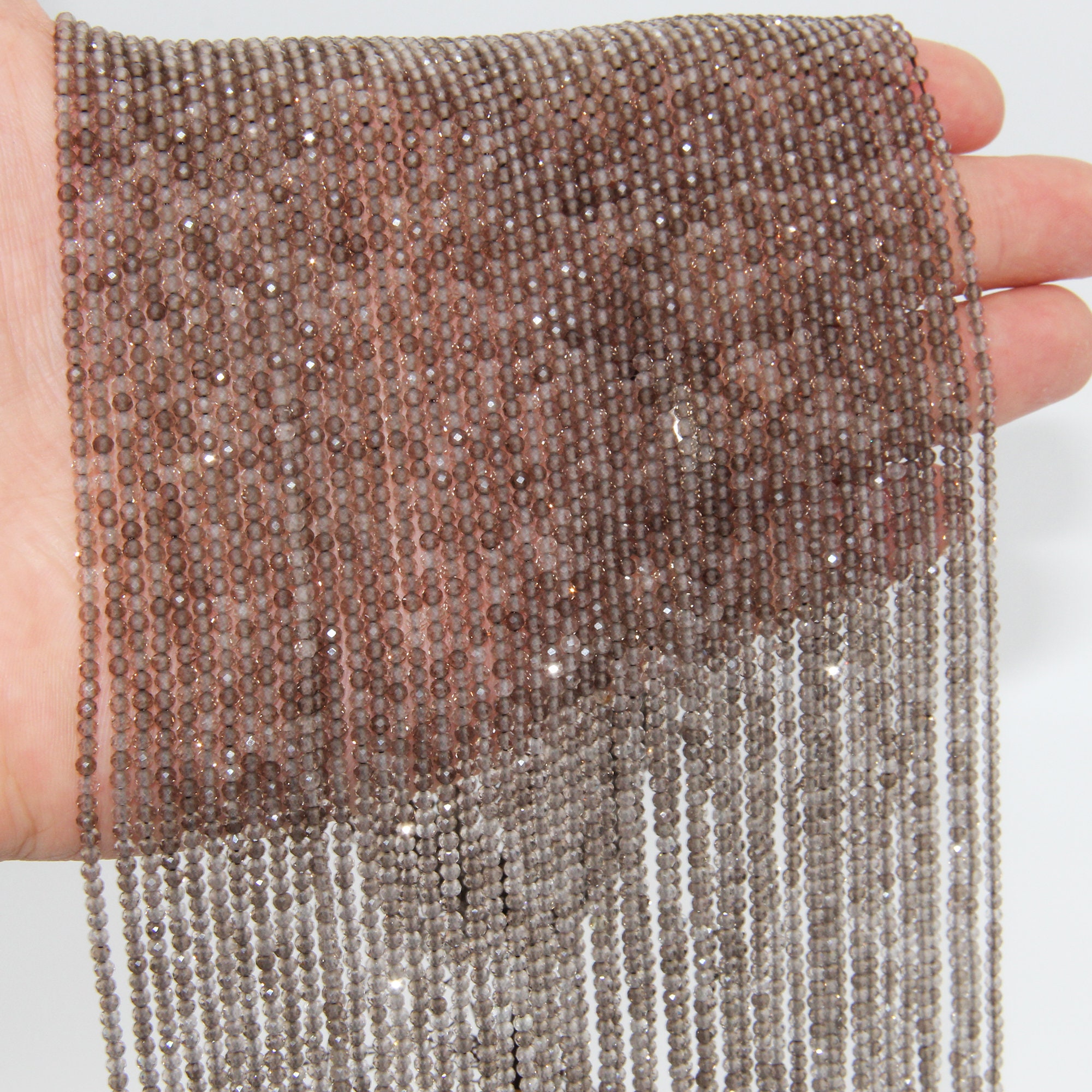 2mm Natural Semi Precious Stonesmoky - Etsy