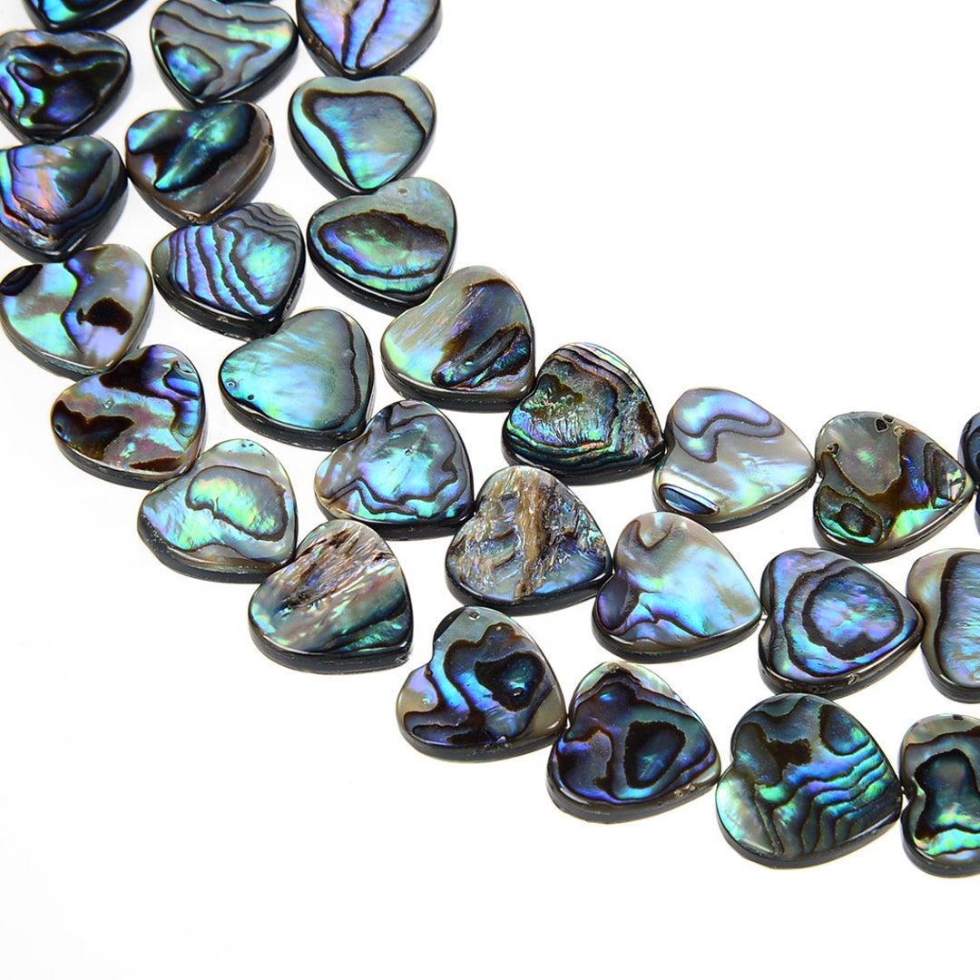 15.3 Inch Natural Abalone Shell,flat Heart Shape Shell,bright Abalone ...