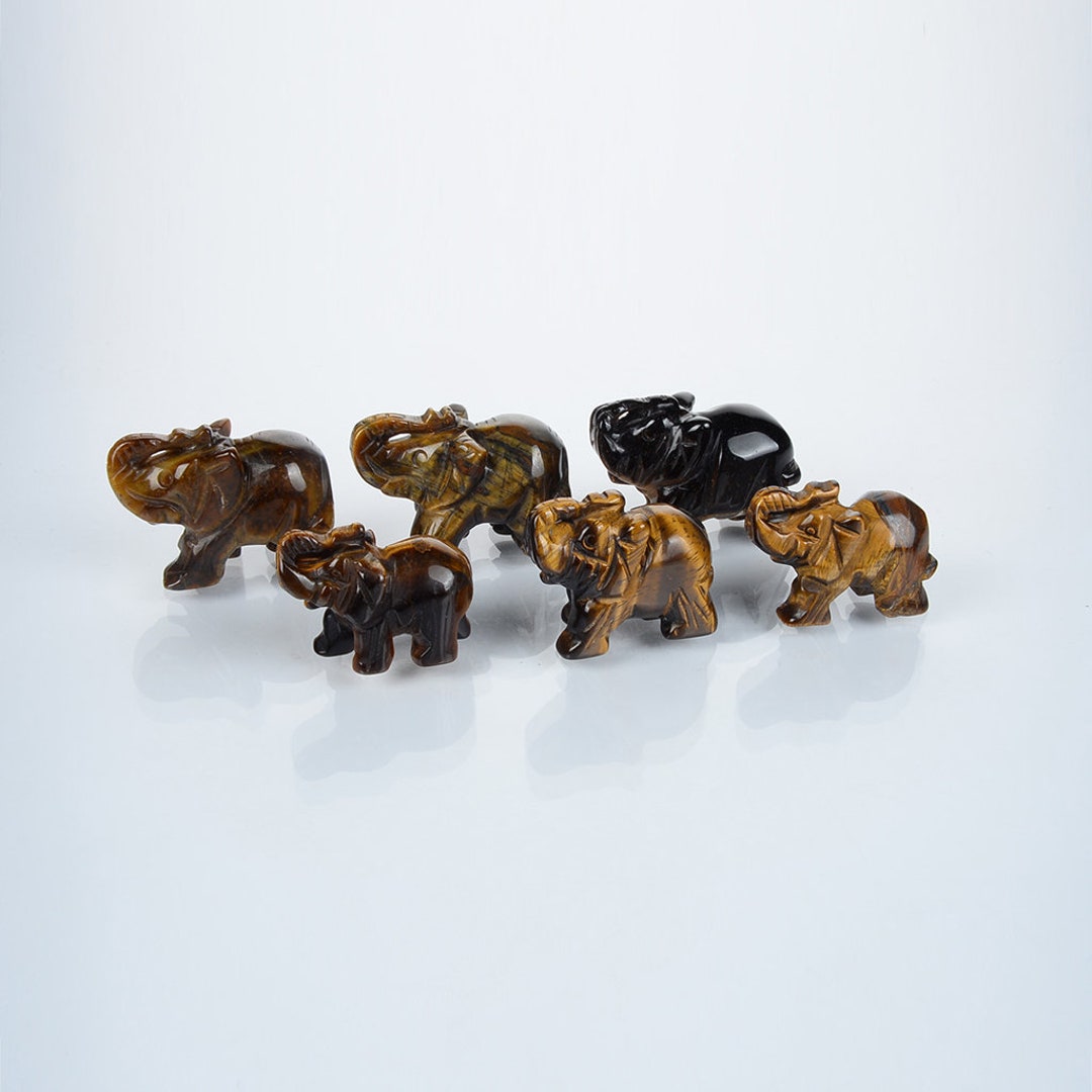Elephant Yellow Tiger Eye Statues,rooms Decor Figurine,popular Decor ...