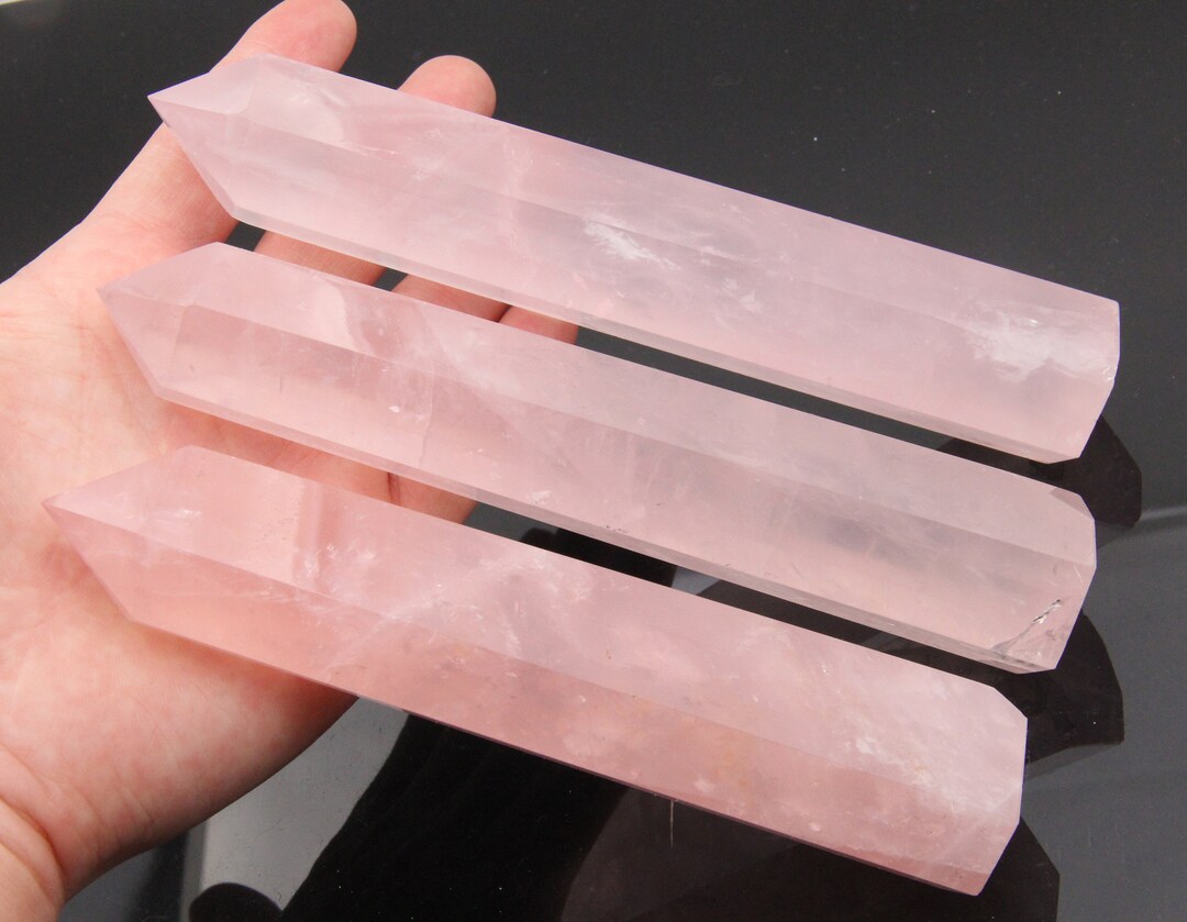 Crystal Tower.big Rose Quartz Obelisk Tower.rose Quartz Point,crystal ...