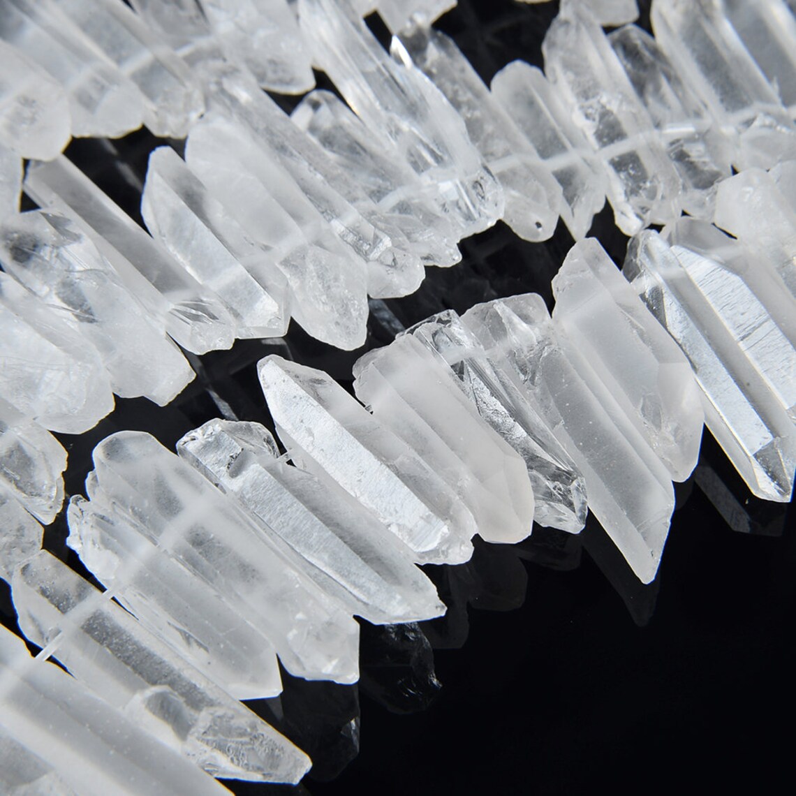 15.9 Inch Crystals Quartz Point Beadsclear Crystals Beadstop - Etsy