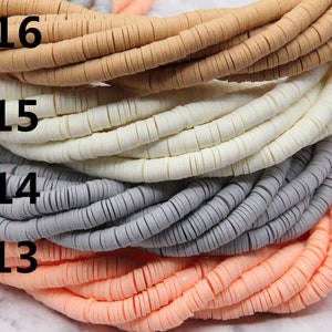 6MM 36 Colors Vinyl Heishi Disc Beads,6x1mm Vinyl Beads,polymer Clay ...