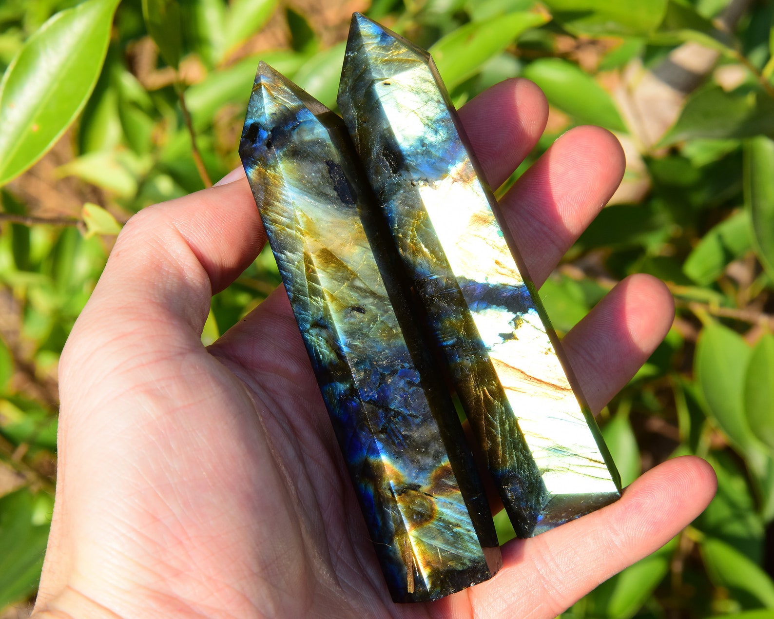 AAAA Rainbow/blue Crystal Labradorite Towerobelisk Crystal | Etsy