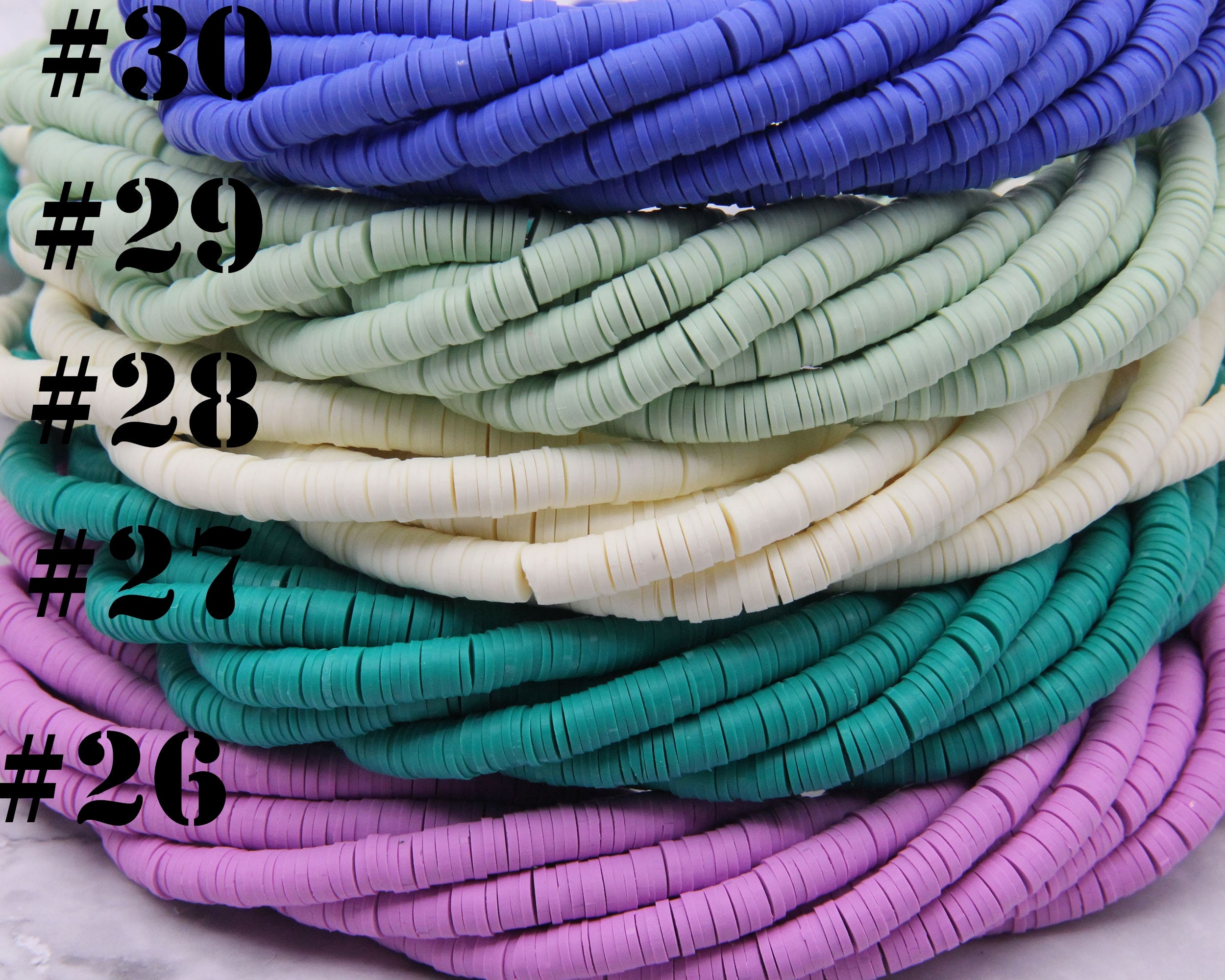 6MM 88 Colors Vinyl Heishi Disc Beads6x1mm Vinyl - Etsy