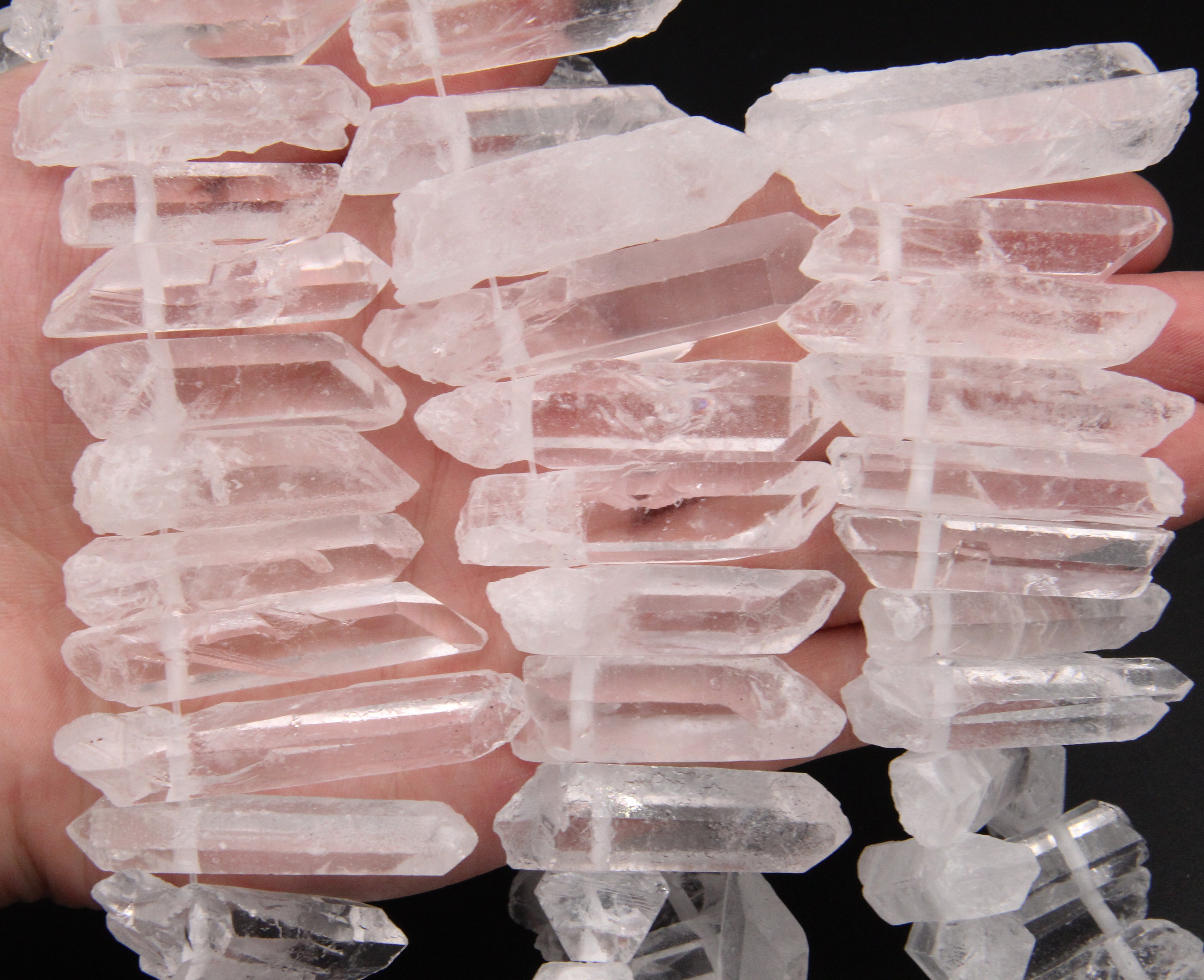 Natural Big Size Clear Crystals Quartz Beadshealing Crystal - Etsy