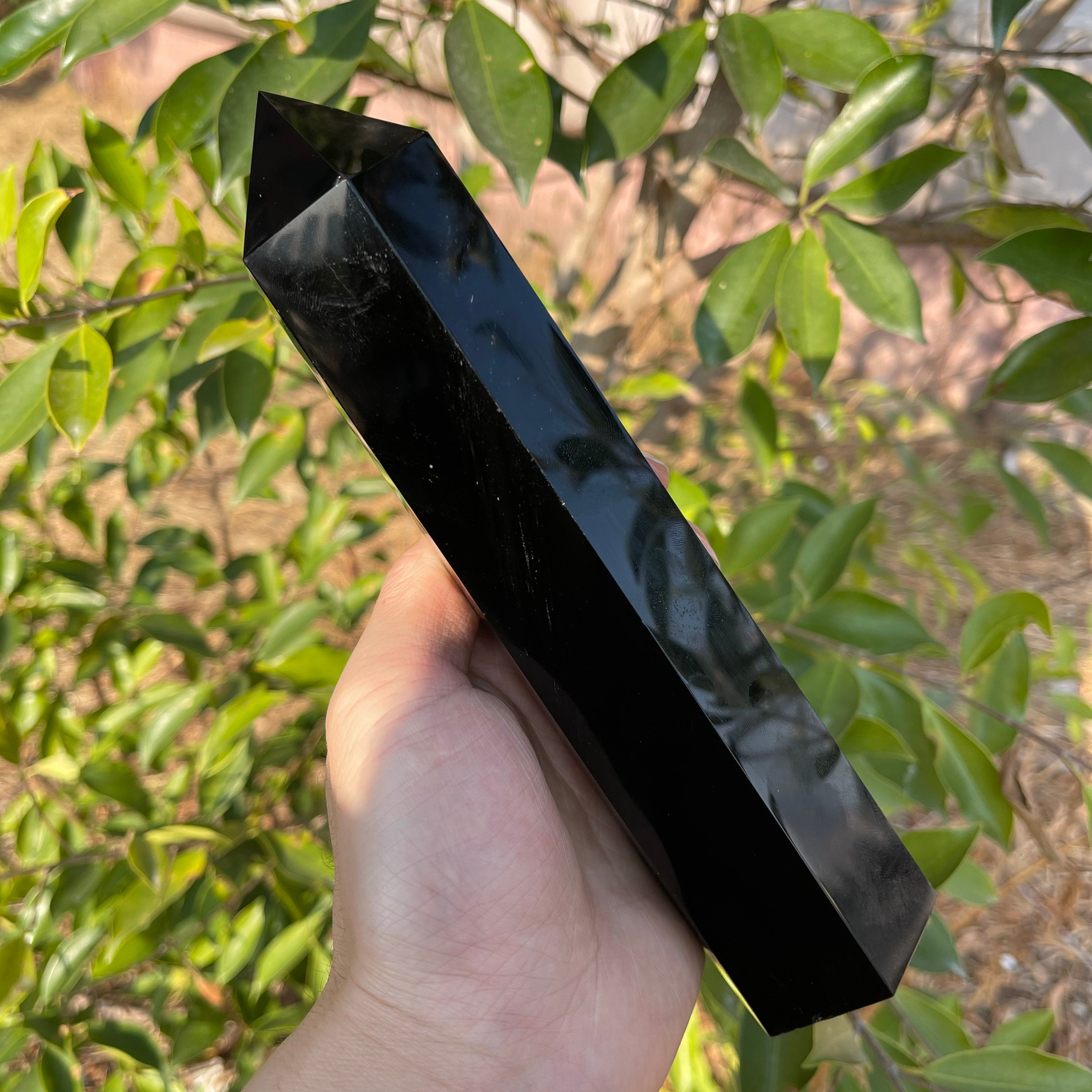 59 Large Black Obsidian Towerhealing Crystal Towerbig - Etsy Canada