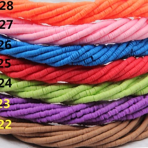 4MM 60 Colors Vinyl Heishi Disc Beads,4x1mm Vinyl Beads,polymer Clay ...