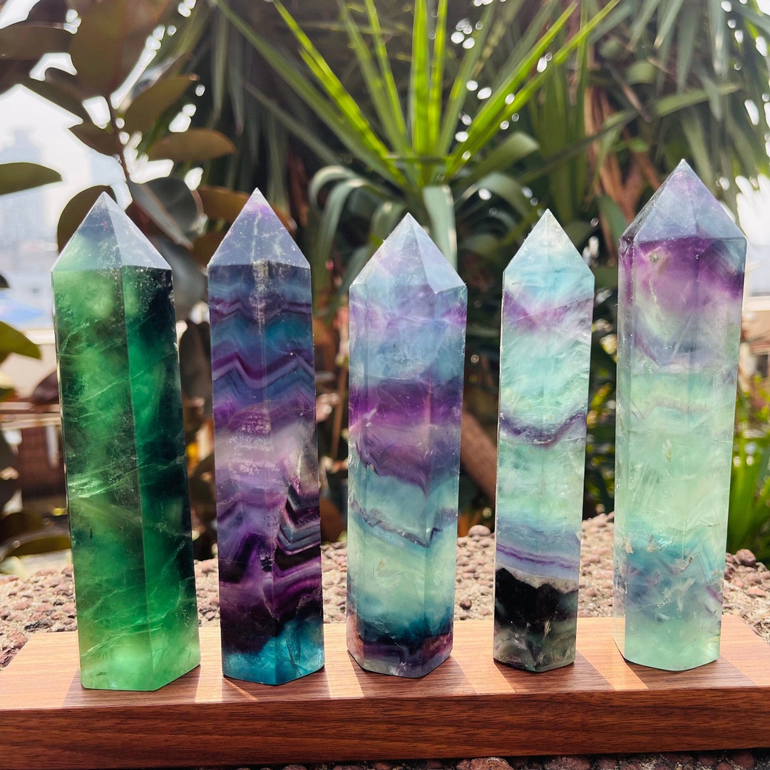 Natural Big Fluorite Tower,healing Crystal Tower,quartz Point Tower ...