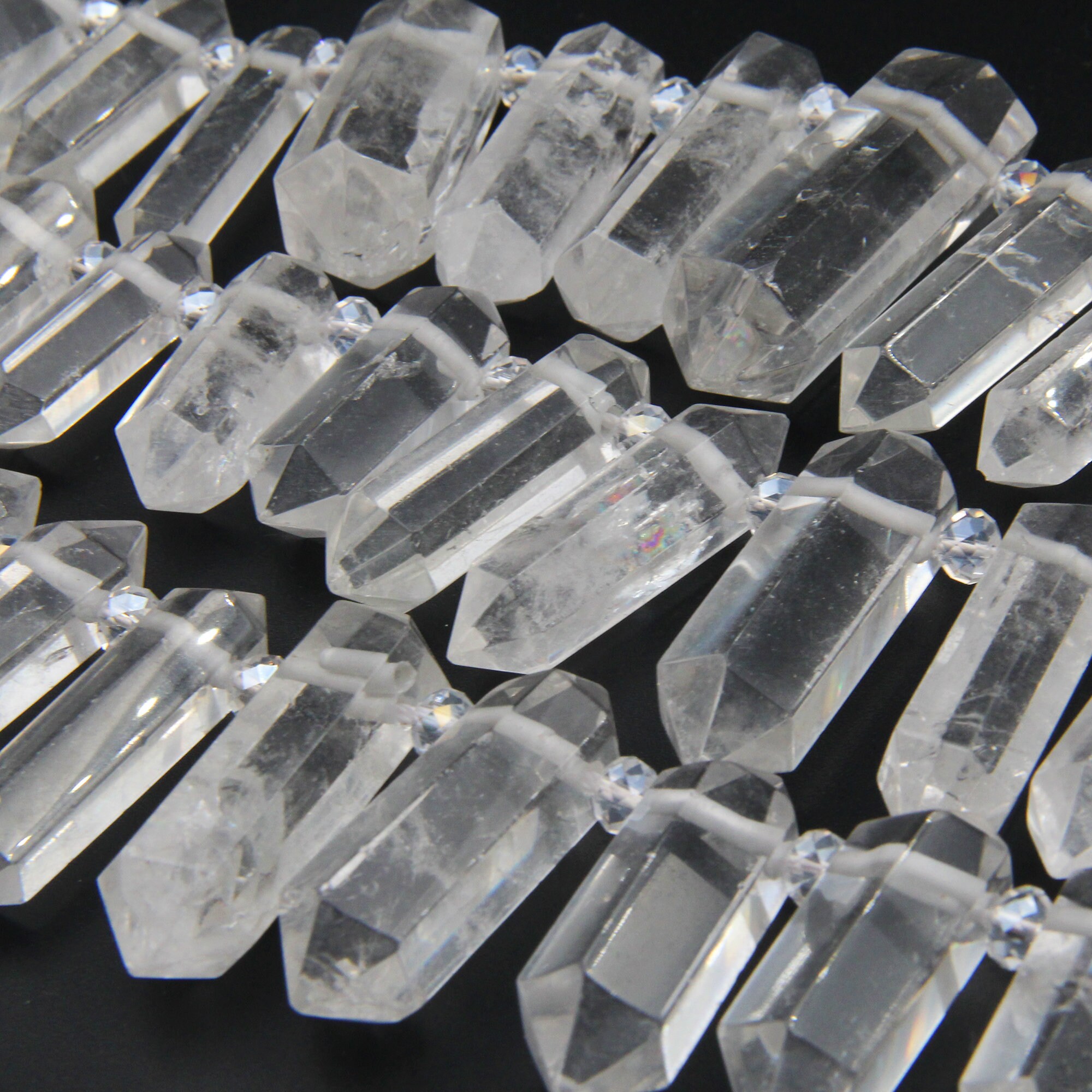 Natural Clear Crystals Tower Beadslarge Obelisk Crystals - Etsy