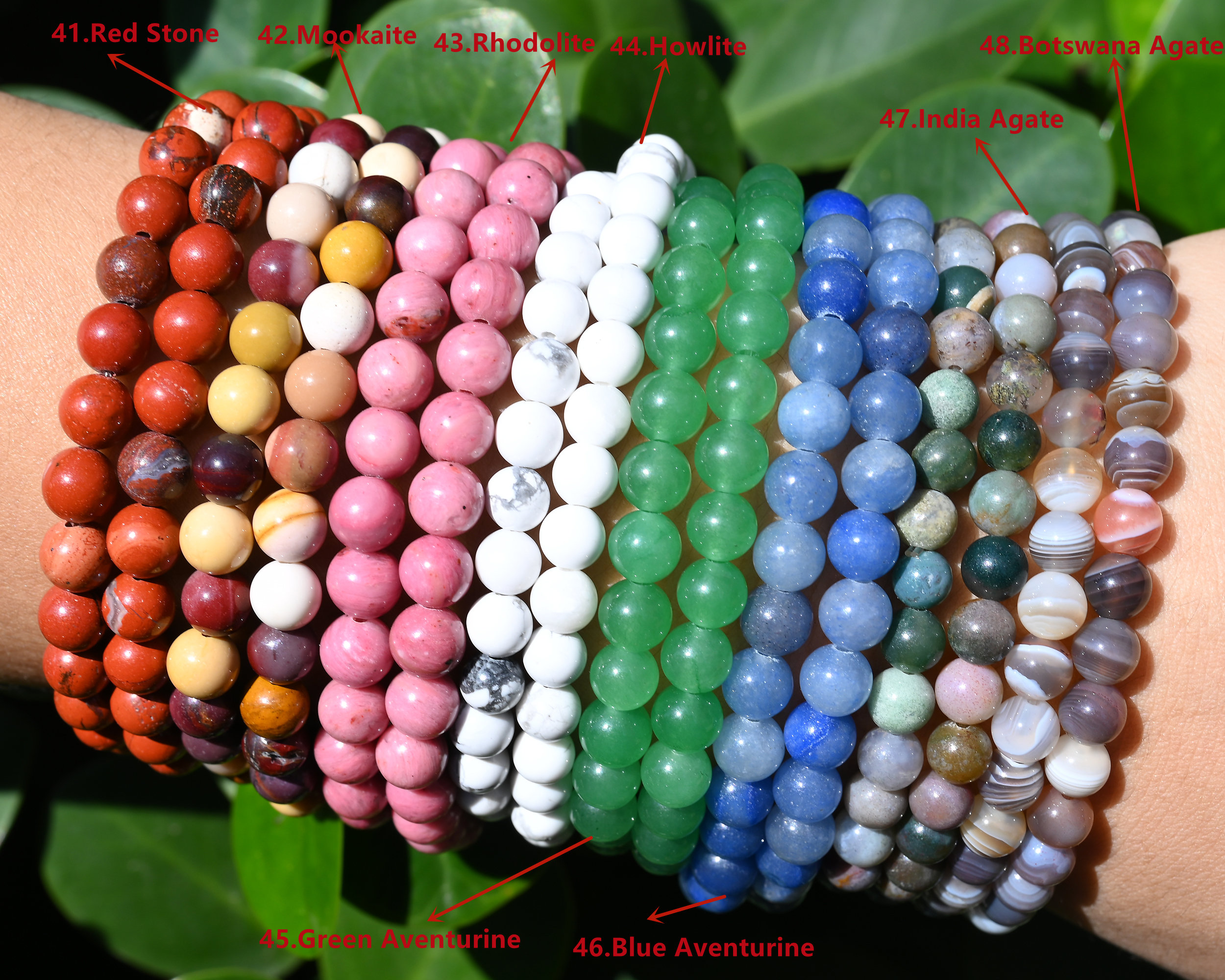 70 Kinds of 6MM Round Gemstone Braceletstretchy Beads - Etsy