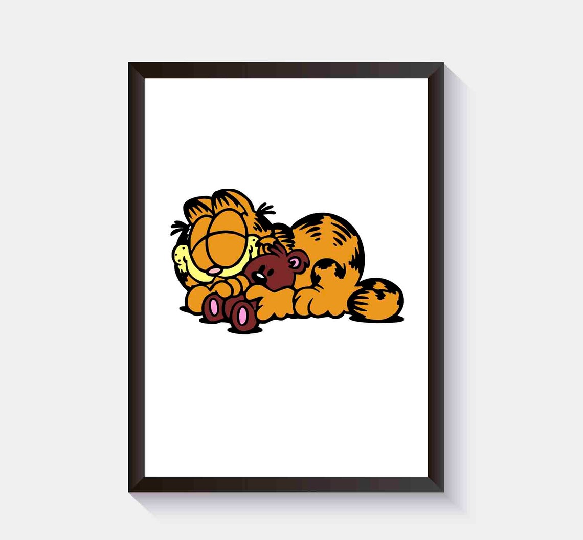 Garfield Wall Art Garfield Poster Garfield Print Garfield - Etsy