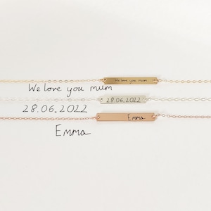 Sterling Silver Handwriting Bracelet - Personalized Memorial Jewelry - Etsy