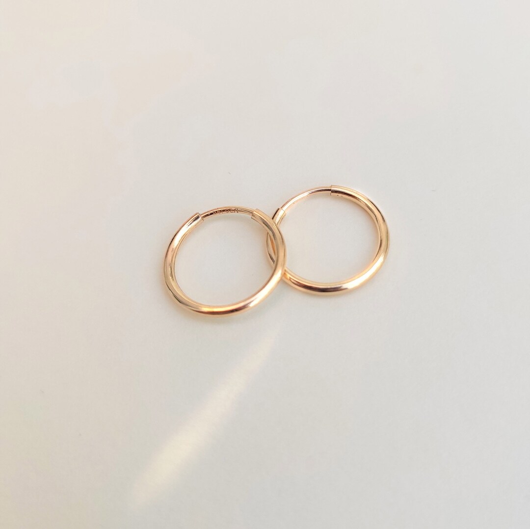 TAMI Small Huggie Hoop Earrings, 12mm Hoop Earrings, 14k Gold Filled ...