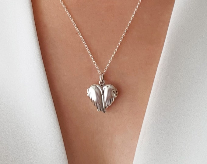 The Original Folded Guardian Angel Wings Enchanted Locket - Etsy