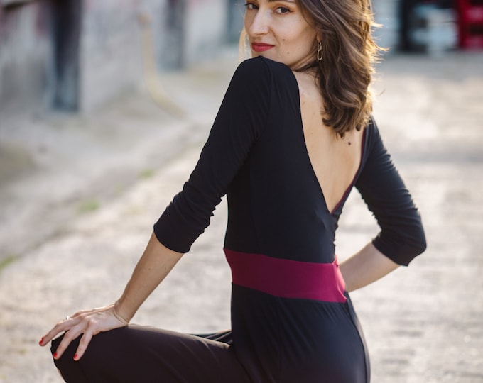 Reversible Tango Dress "the Traditional" Black & Cherry - Etsy
