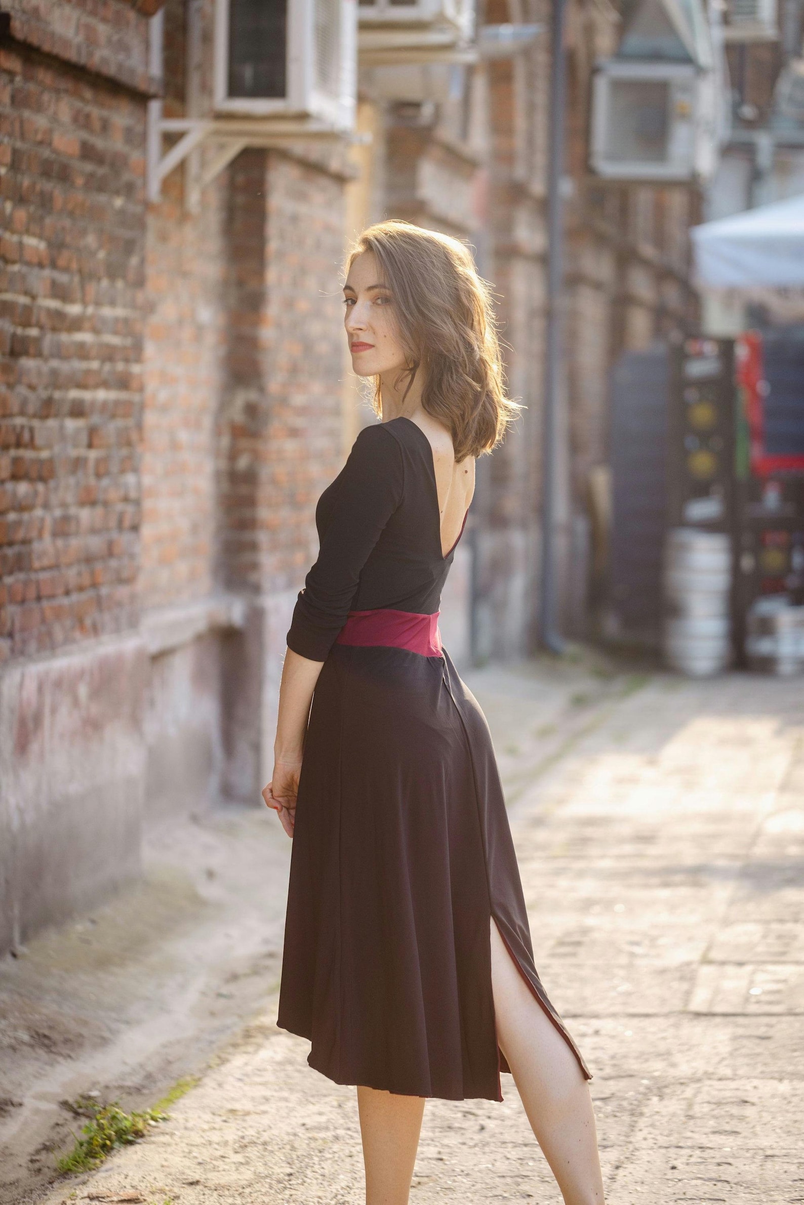 Reversible Tango Dress "the Traditional" Black & Cherry - Etsy