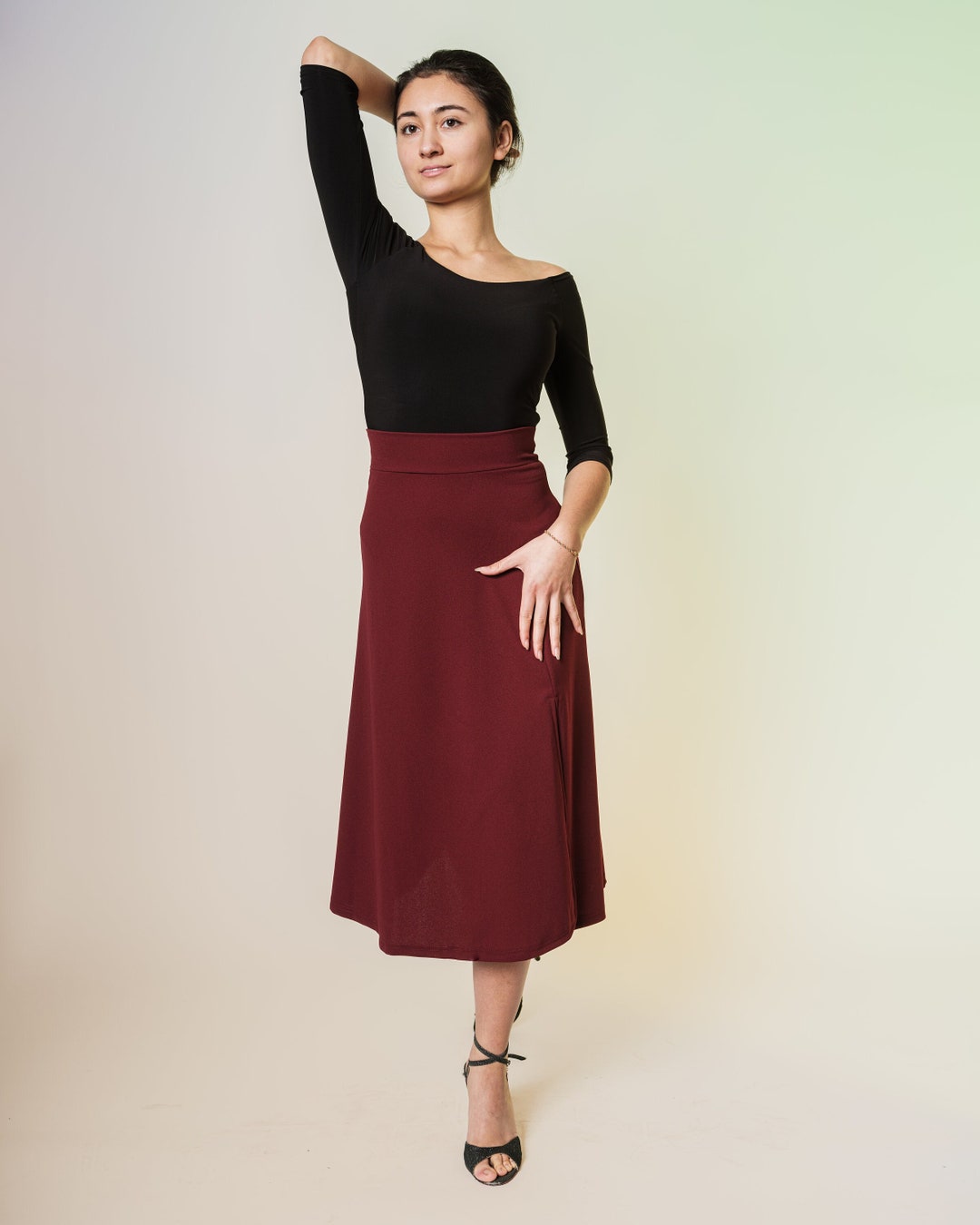 Tango Crop Top High Waist Lisa Black - Etsy