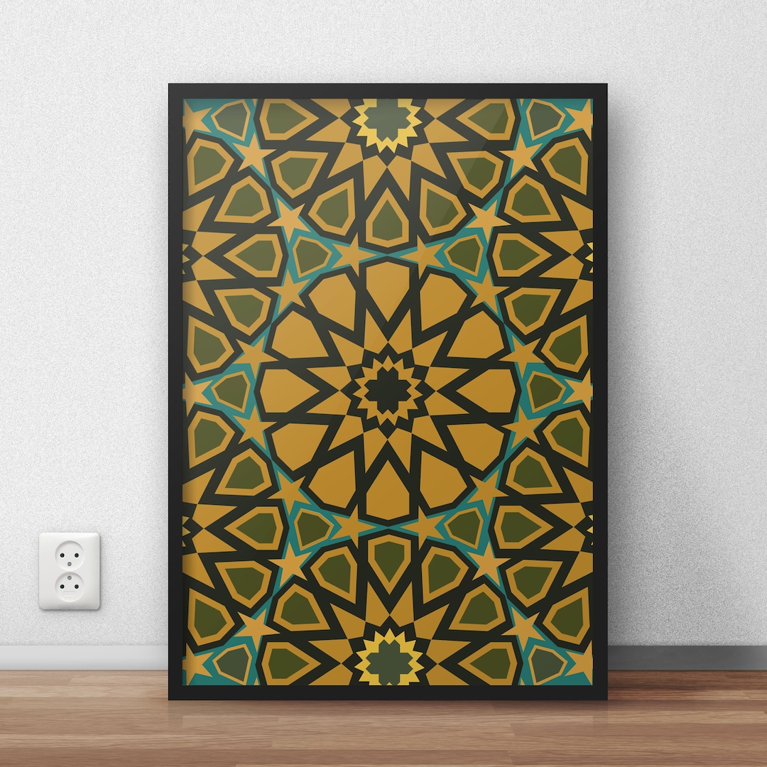 Zellij Wall Art, Zellige, Zelige Mosaic, Mosque Tilework, Traditional ...