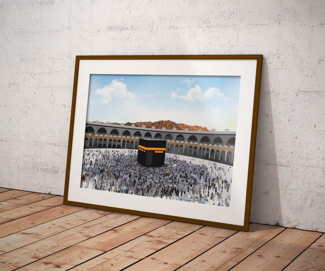 KAABA POSTER, MAKKAH Mecca Print, Masjid Haram Hajj Wall Art, Al Kabah ...