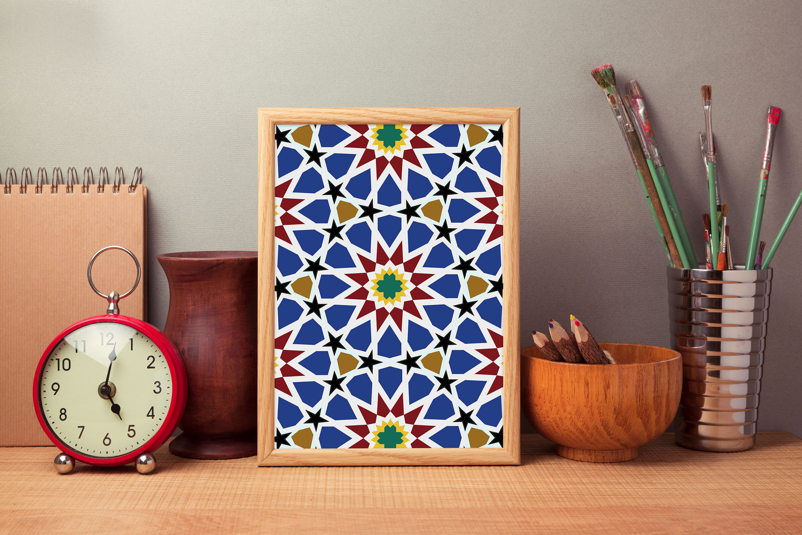 Zellij Poster, Zellige Wall Art, Islamic Mosaic, Zelige Print, Mosque ...